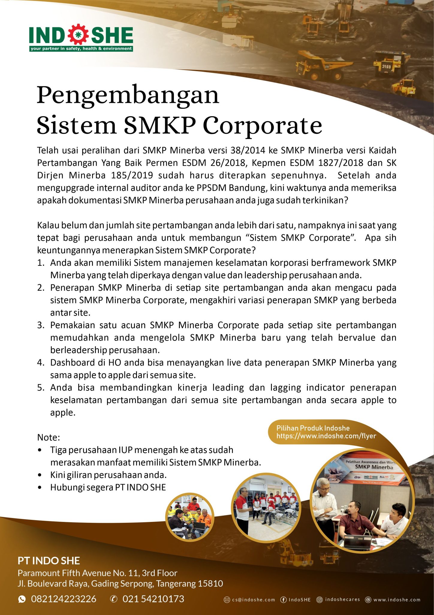 Pengembangan Sistem SMKP Corporate - Indoshe Cares