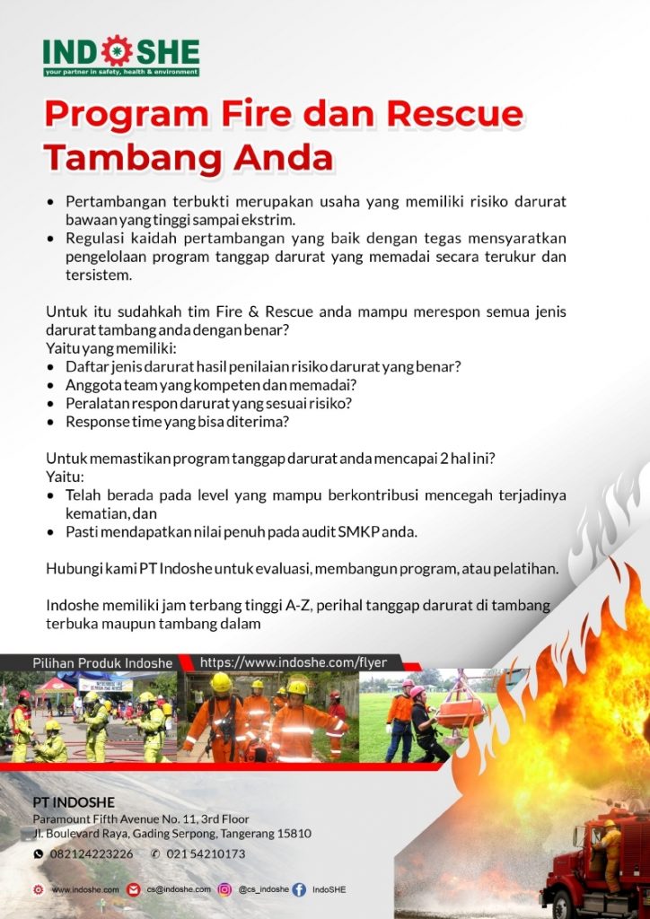 Program Fire dan Rescue Tambang Anda - Indoshe Cares