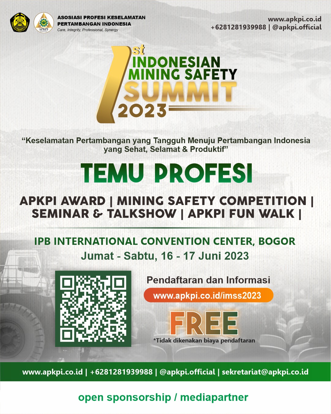 1st INDONESIAN MINING SAFETY SUMMIT 2023 - Indoshe Cares